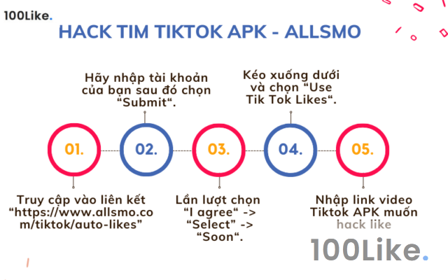Hack tim Tiktok APK, Hack like Tiktok APK an toàn, hiệu quả 2024 - 100Like