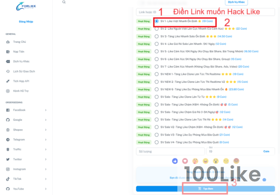 9 phần mềm Hack Like an toàn, uy tín hiện nay - 100Like