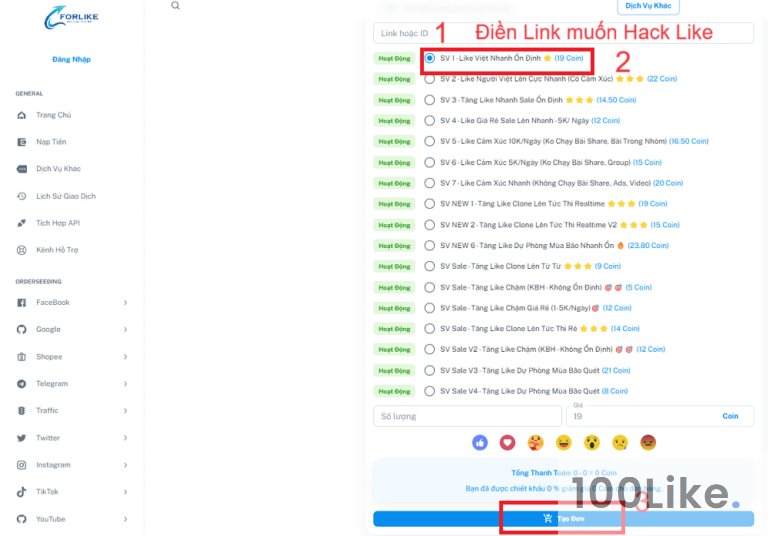 9 phần mềm Hack Like an toàn, uy tín hiện nay - 100Like