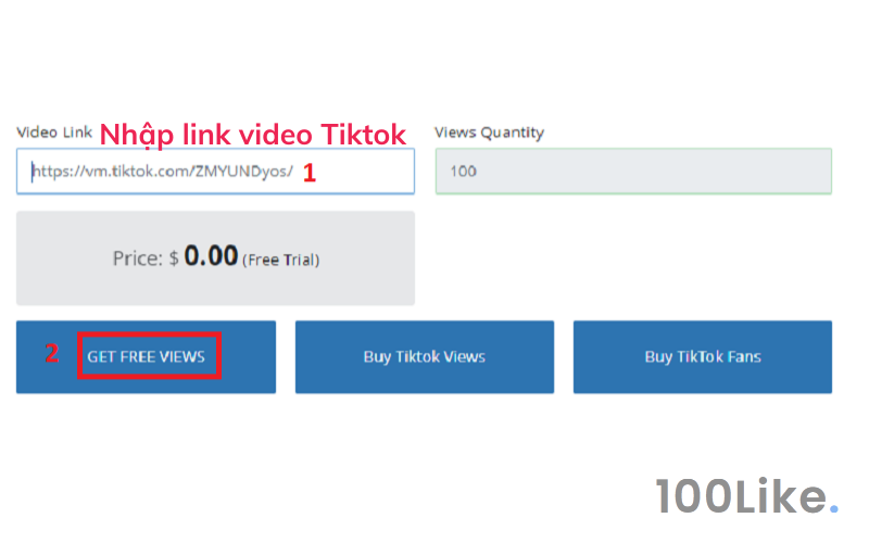Cách tăng View Tiktok Free dành cho các Tiktoker - 100Like