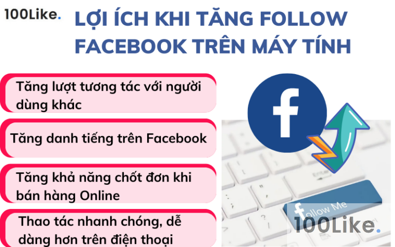Cách tăng Follow Facebook trên máy tính hiệu quả 2024 - 100Like