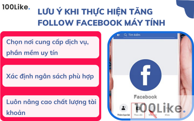 Cách tăng Follow Facebook trên máy tính hiệu quả 2024 - 100Like