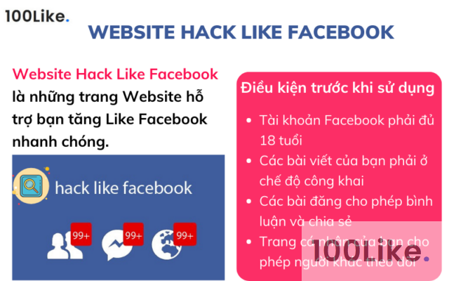 Website Hack Like Facebook miễn phí có thể bạn chưa biết - 100Like