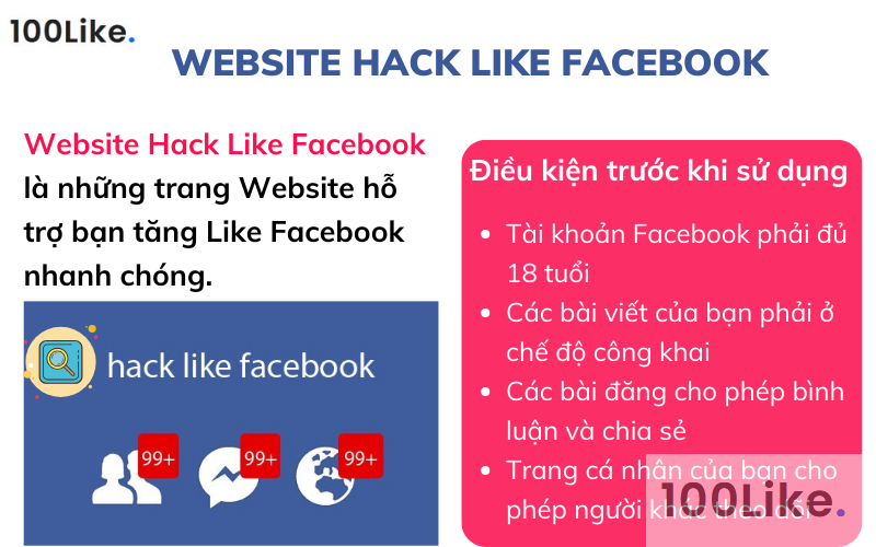 Website Hack Like Facebook miễn phí có thể bạn chưa biết - 100Like