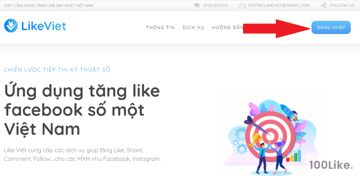 10 Web Hack Like uy tín, tăng Like hiệu quả - 100Like
