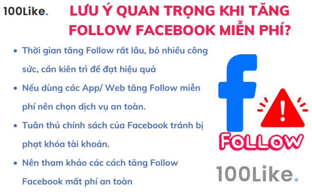 6 Cách tăng Follow trên Facebook MIỄN PHÍ! - 100Like