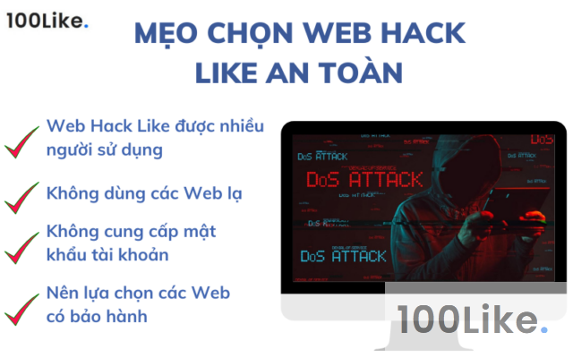 10 Web Hack Like uy tín, tăng Like hiệu quả - 100Like