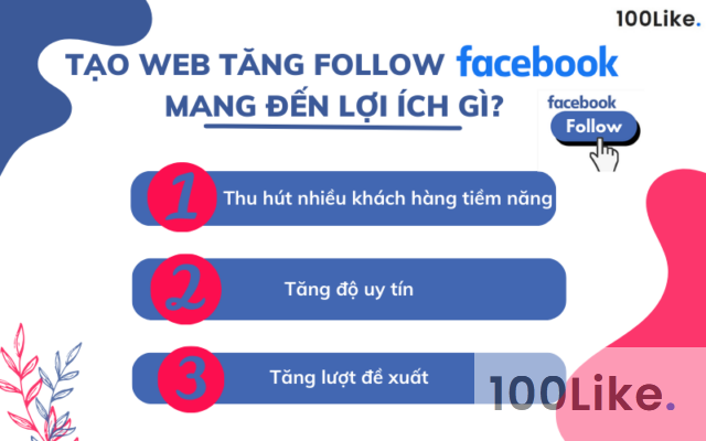 Cách tạo Web tăng Follow Facebook đảm bảo có hiệu quả 100% - 100Like